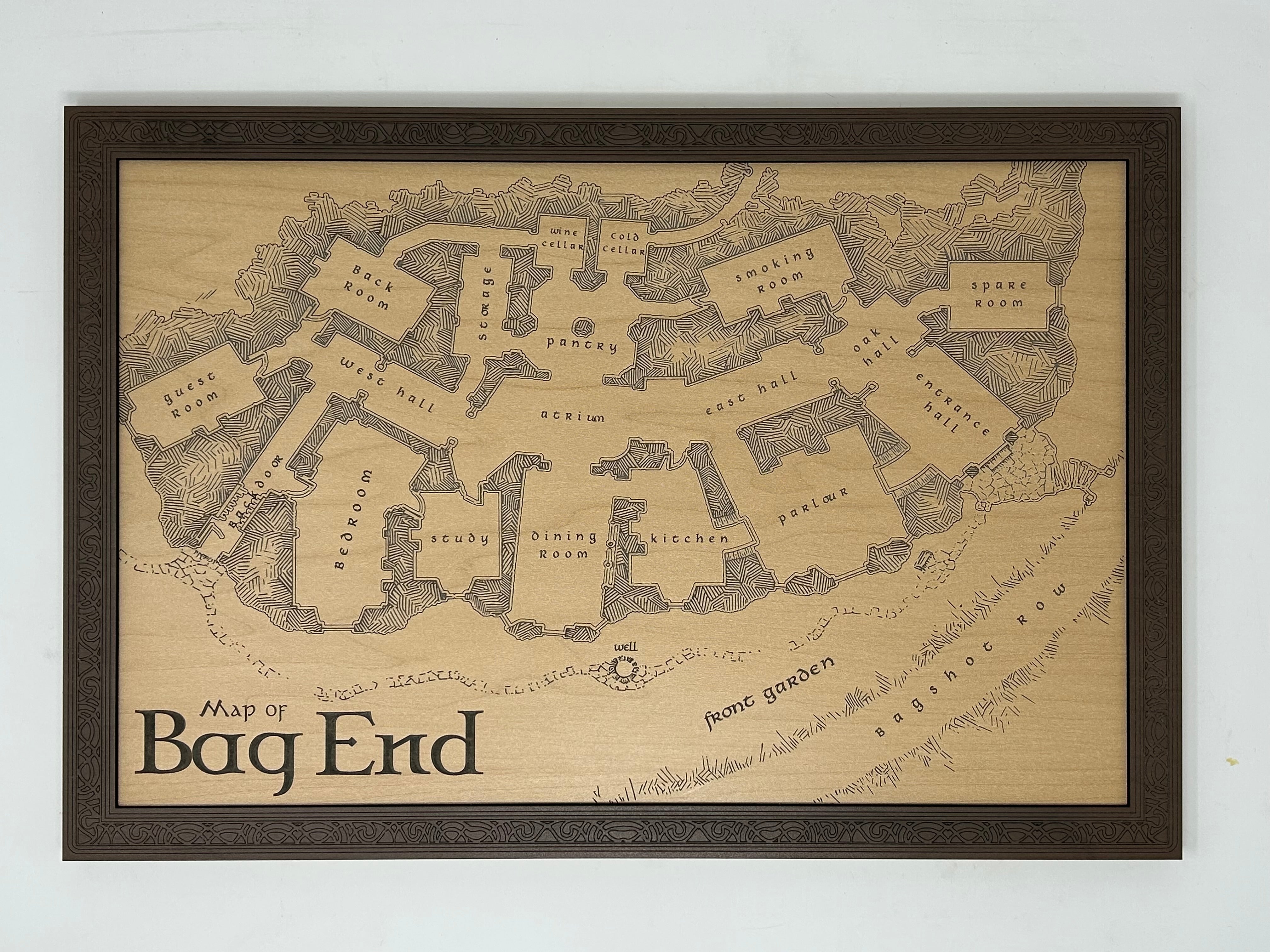 Bag End Map | Lord of the Rings Floor Plan | LOTR Hobbit Wall Art Gift
