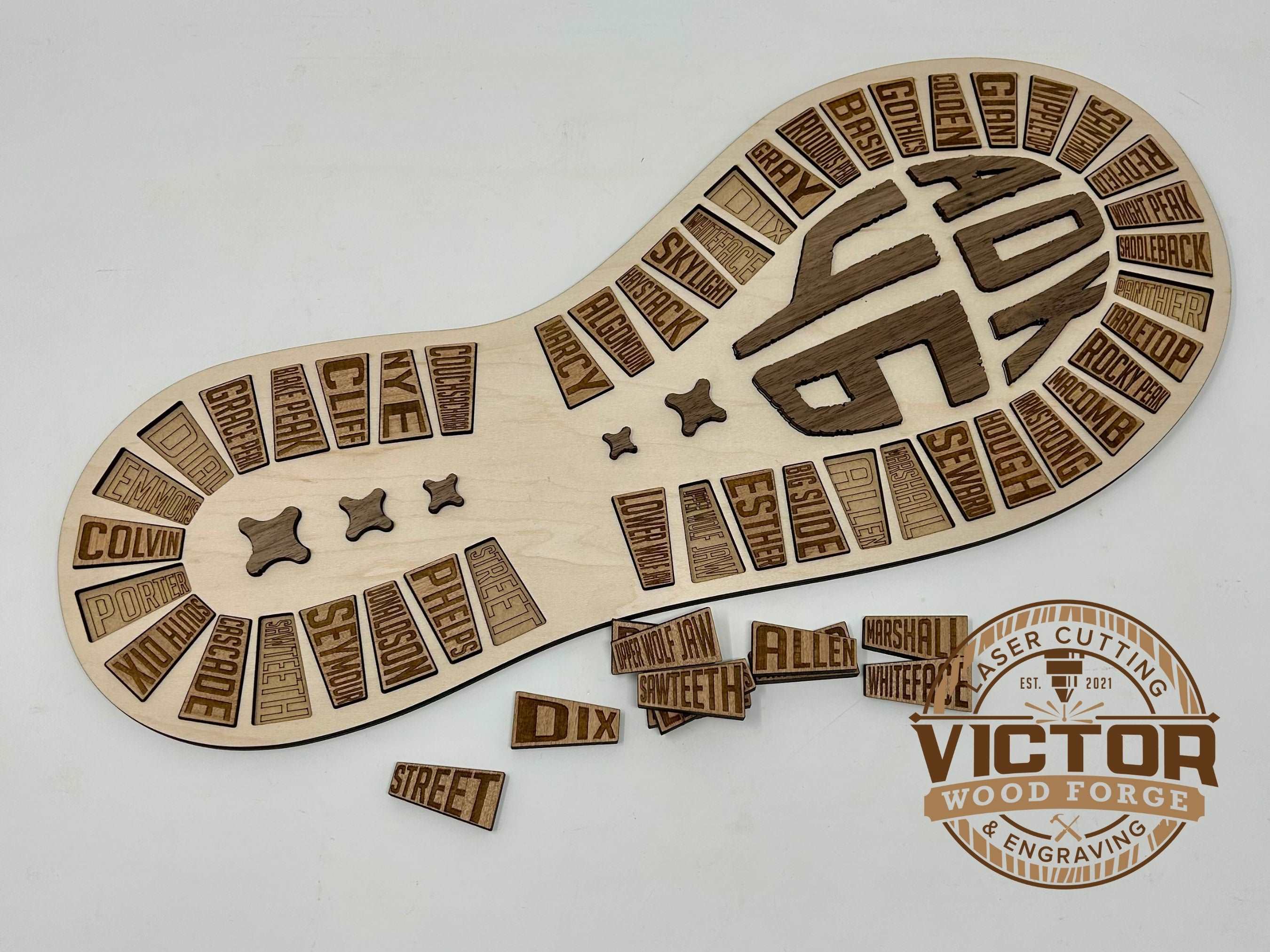 Adirondack 46 High Peaks Challenge Hiking Boot Tracker